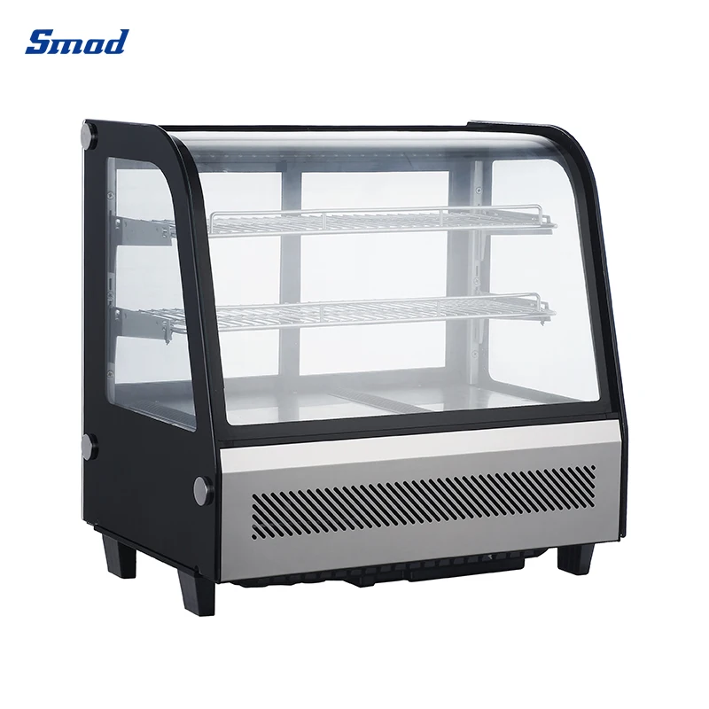 Commercial Countertop Cake Showcase Glass Refrigerated Display Case For ...