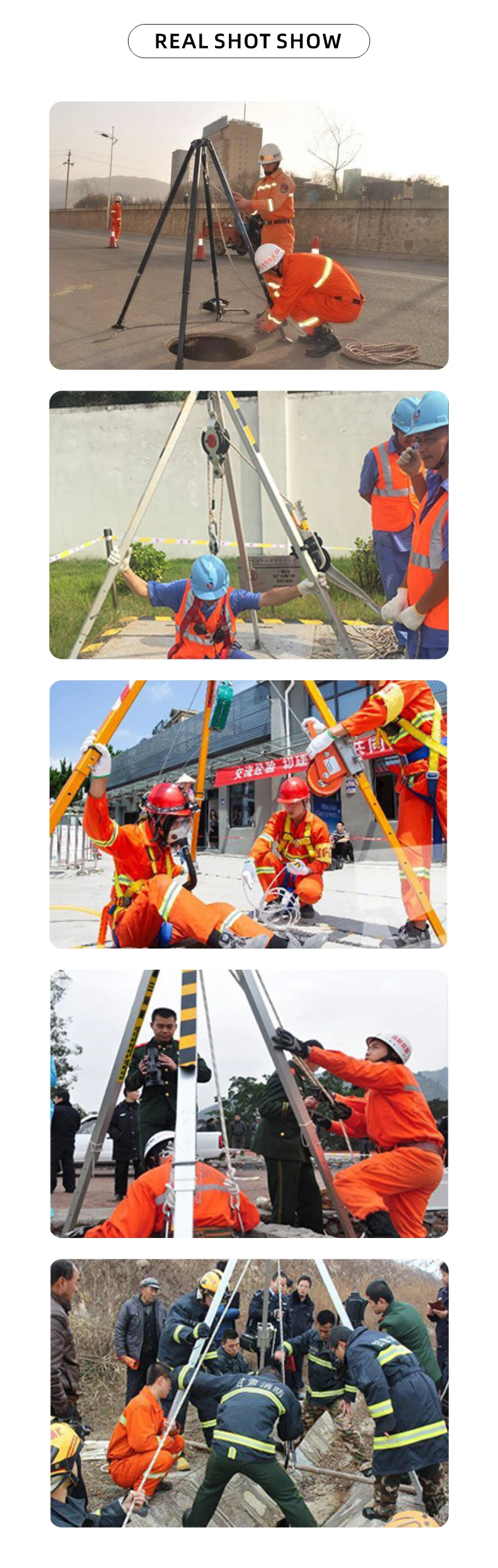 Confined Space Tripod Setup - Fire Fighting Rescue Tripod