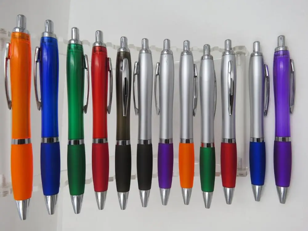 Custom Logo Curvaceous Ballpoint Pens - Promotional Giveaways