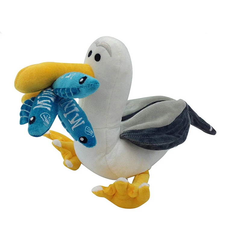 Custom Blue Big Mouth Stuffed Bird Animal Seagull Plush