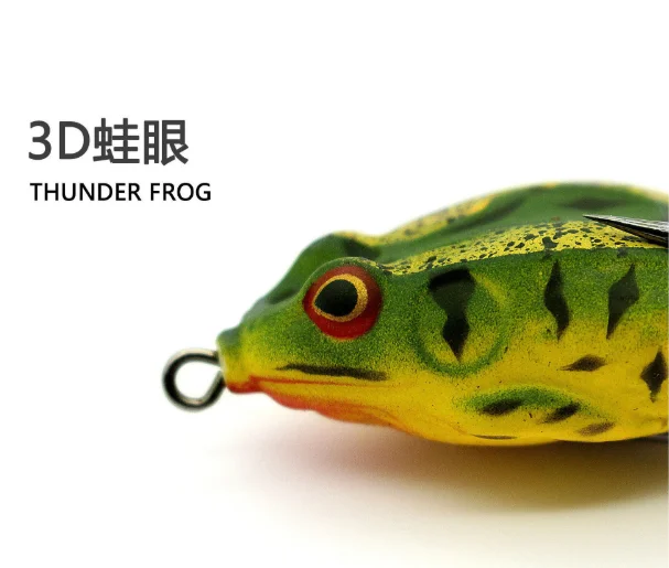 New Style 90mm 13.7g Soft Frog Topwater Fishing Lure Whopper Plopper ...