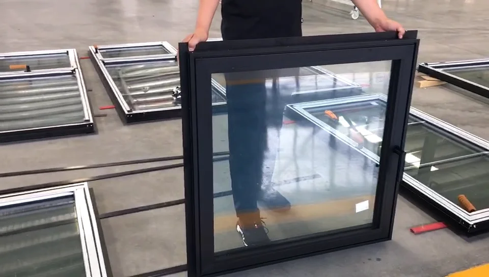 Window Ultra Double Glass Aluminum Alloy Line Fixed Slimline Window ...
