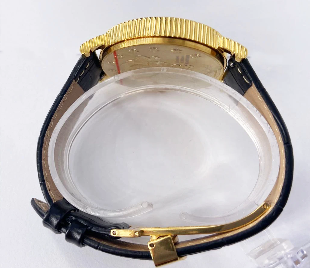 WYGICOO Custom Sandoz Dollar Coin Bezel Coin Watch - Men's