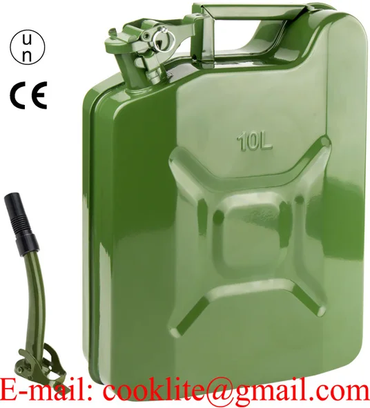 2.64 Gallon Nato Metal Jerry Can 10lt Army Military Steel Liquid ...