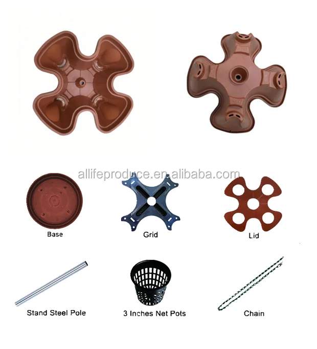 Vertical Growing Tower Garden Pots for Hydroponics