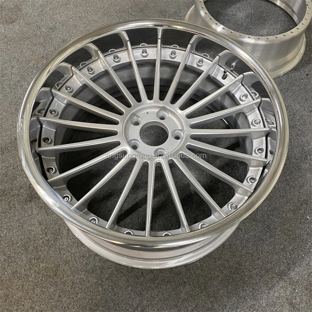 High Quality 18 19 20 21 22 Inch 3 Pieces Forged Split Wheel Customized ...