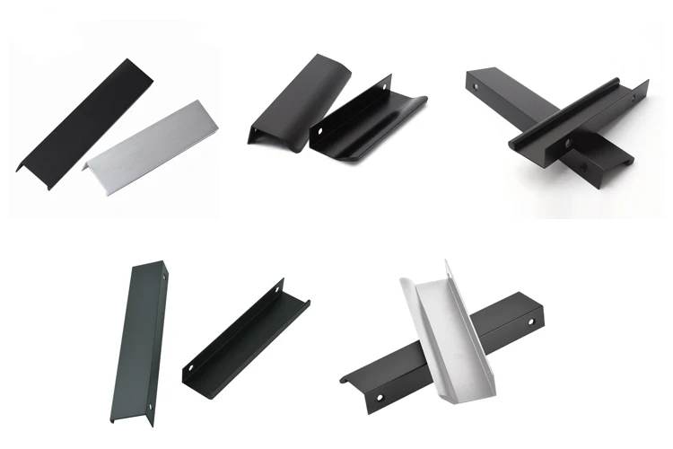 Invisible Wardrobe Cabinet Handles - Modern Aluminum Knobs