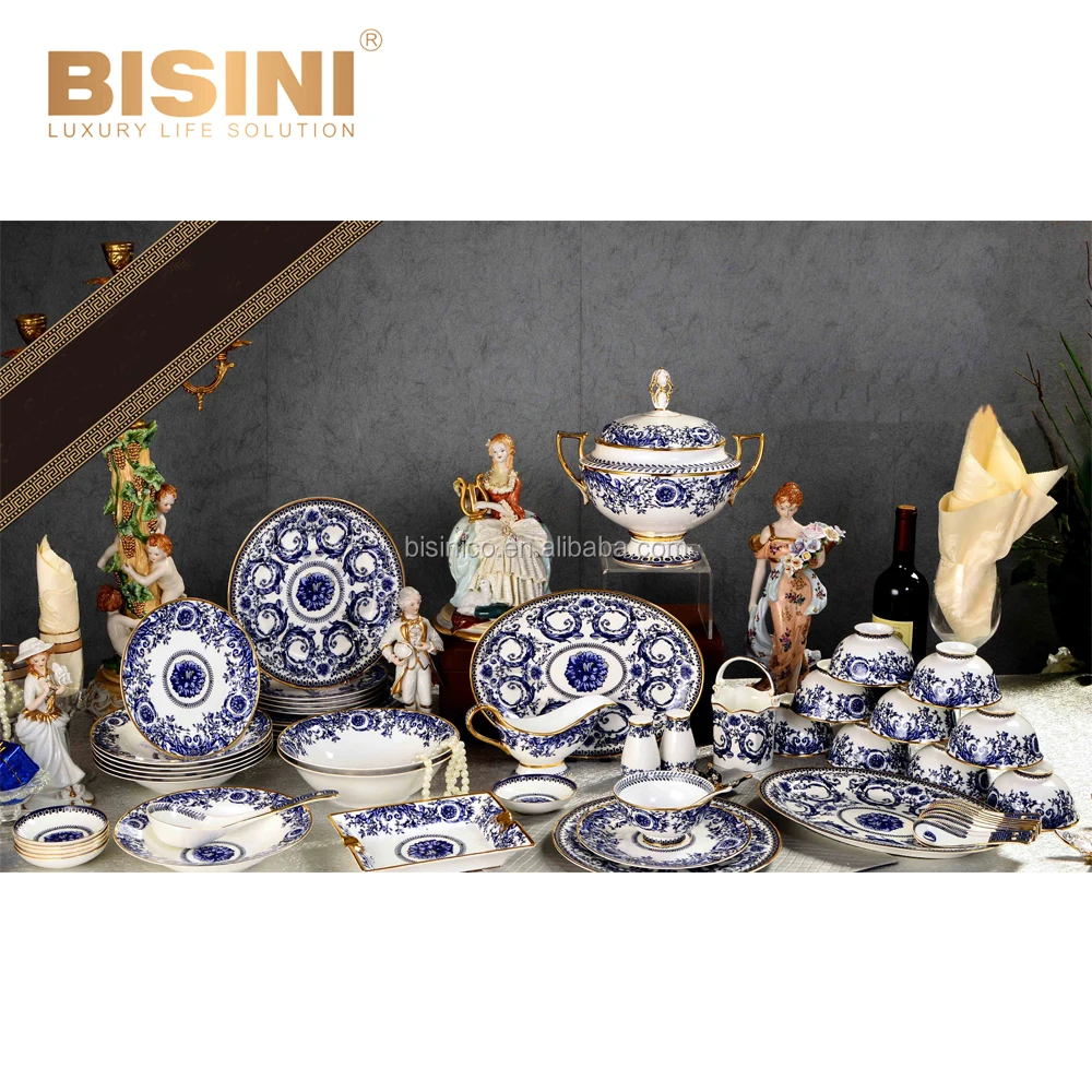 70 PCS Porcelain Turkish Dinner Plates Ramen Bowl Ukraine Floral Luxury ...