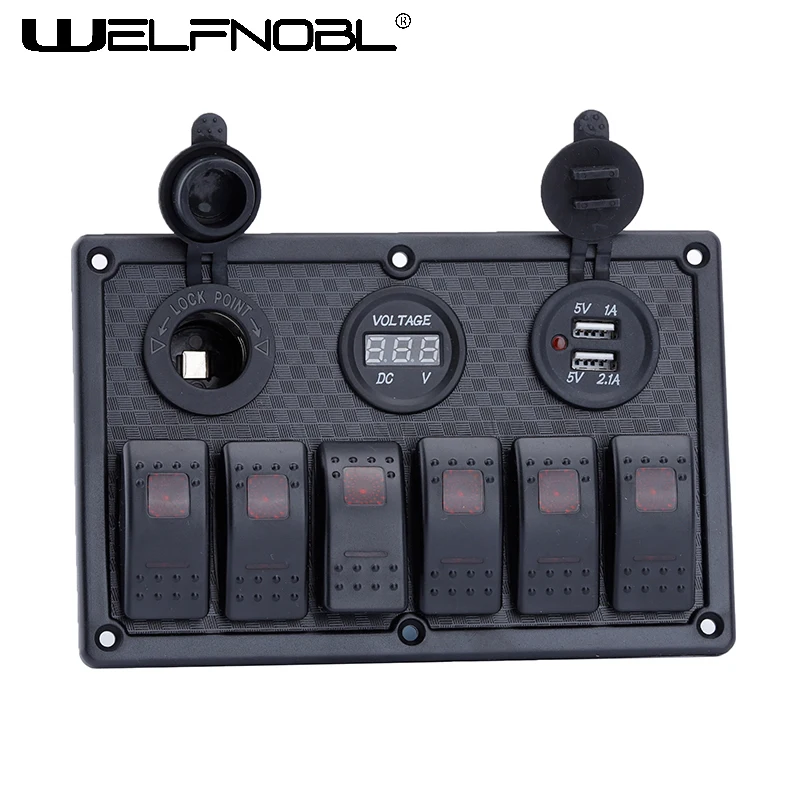 ABILKEEN 6 Gang Switch Panel - Durable & Versatile Control