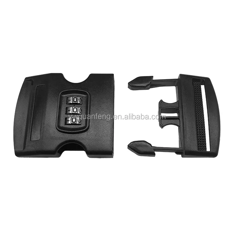 Wholesale Pom Black Luggage Bag with Durable Plastic Locks