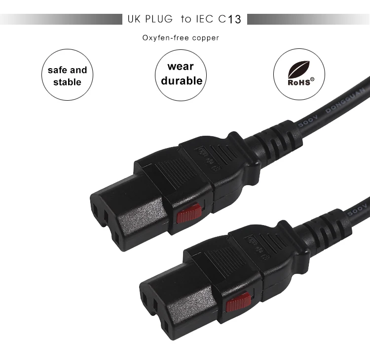 Iec 320 C14 Male Plug To Iec 60320 C15 Female Adapter Cable Iec 3 Pin ...