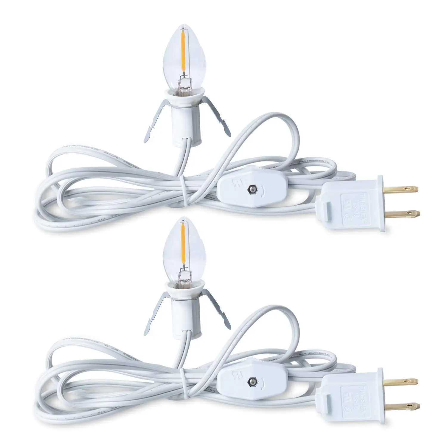 6 FT Ul-Listed LED Light Bulb Cord with Switch for Festivals