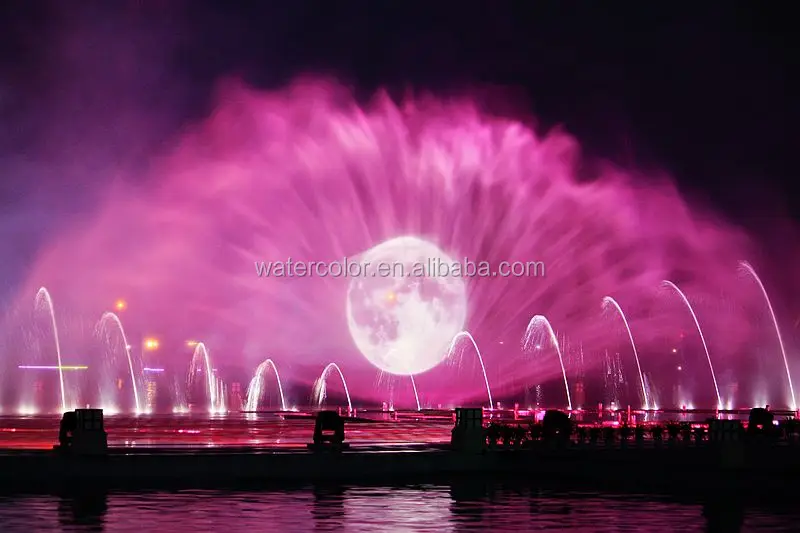 Water Projection Screen with Multi-Color LED Lights