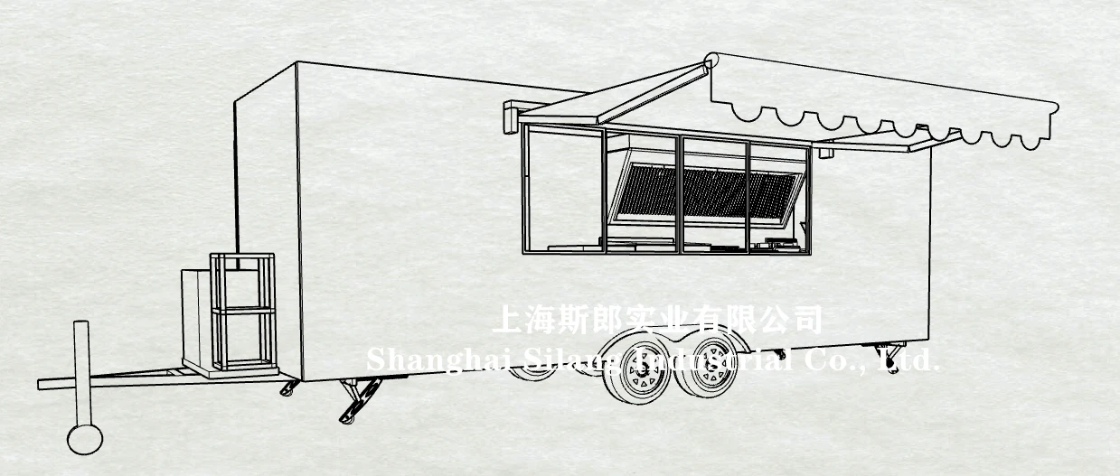 Food cart with 3+1 sink /18ft popular street food trailer in the US/hot ...