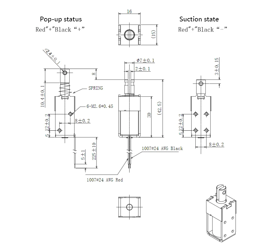 Sf Simple Installation Dc 6v Bistable Push And Pull Type Double Holding ...
