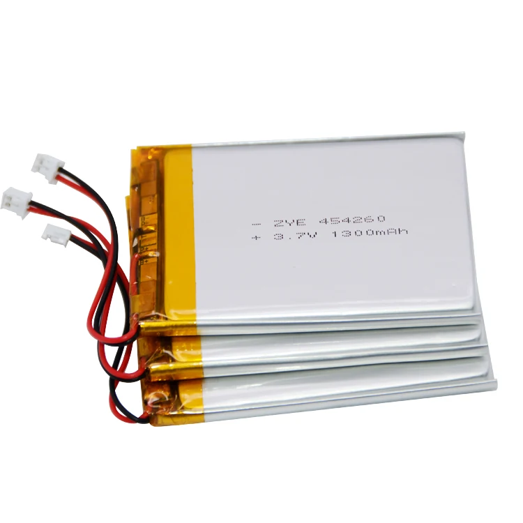 Zye 3.7v 1300mah 4.81wh Li-ion Polymer Rechargeable Battery 454260 ...