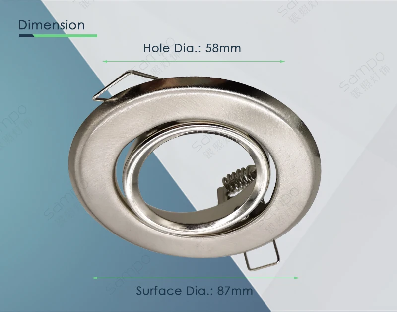 Metal Round Recessed Downlight Fixture Lighting Frame - Buy Recessed ...