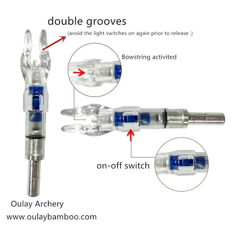 Archery Glow Knocks Luminocks - Double Grooves for Precision