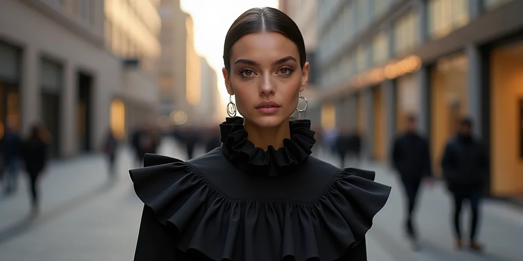 Black Ruffled Top – Stylish 2025 Trend on Alibaba.com