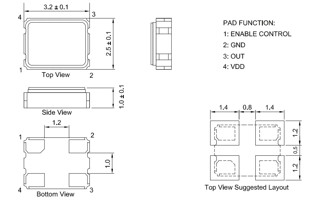 Smd Quartz Crystal Oscillator 26mhz Smd3225 - Buy Smd Quartz Crystal ...