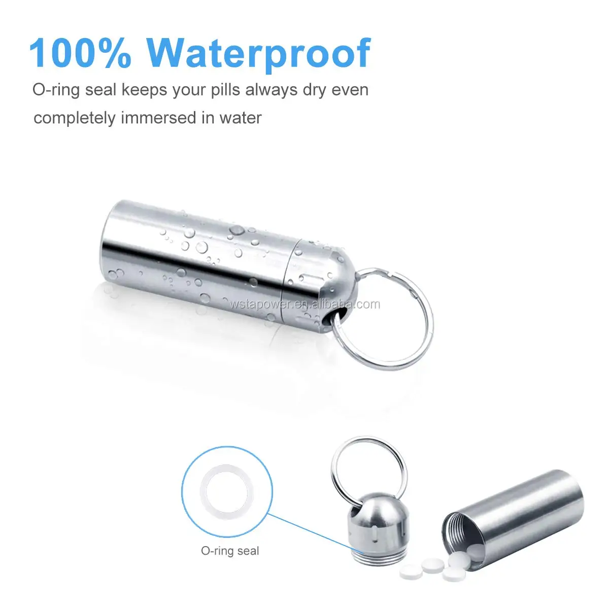 Portable Stainless Steel Mini Secret Waterproof Necklace Organizer ...