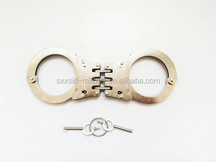 Double Lock Police Hand Cuff Hinged Handcuffs - Buy Carbon Steel ...