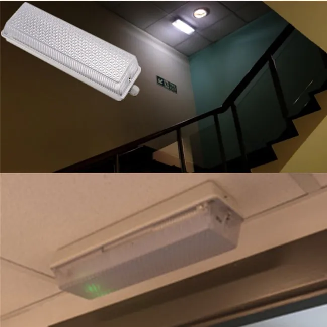 Emergency Bulkhead Light Exit Sign Lamp Ik10 Ip65 Surface Mounted Led ...