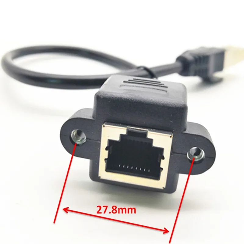 RJ45 Male to Panel Mount Female Extension Cable - Free Sample