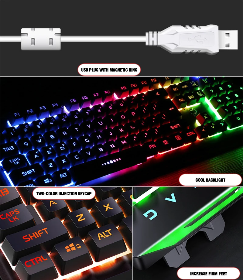 Amazon Hot Selling Pugb Rpg Game Ergonomic Gaming 104 Keys Optical ...