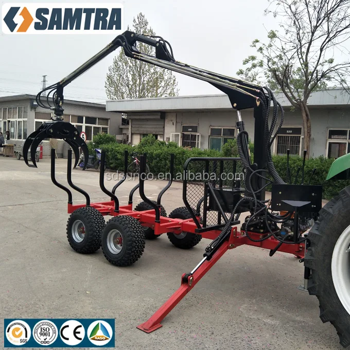 Forestry Trailer Crane Machine Timber Trailer With Crane - Buy Forestry ...