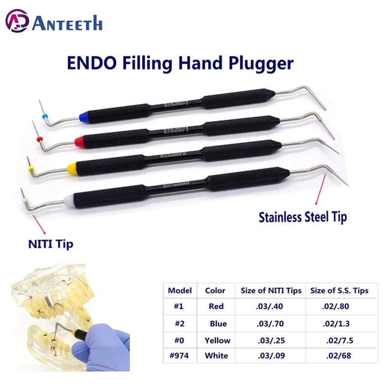 Dental Endodontic Hand Plugger Tip Endo Instrument Teeth Filling ...