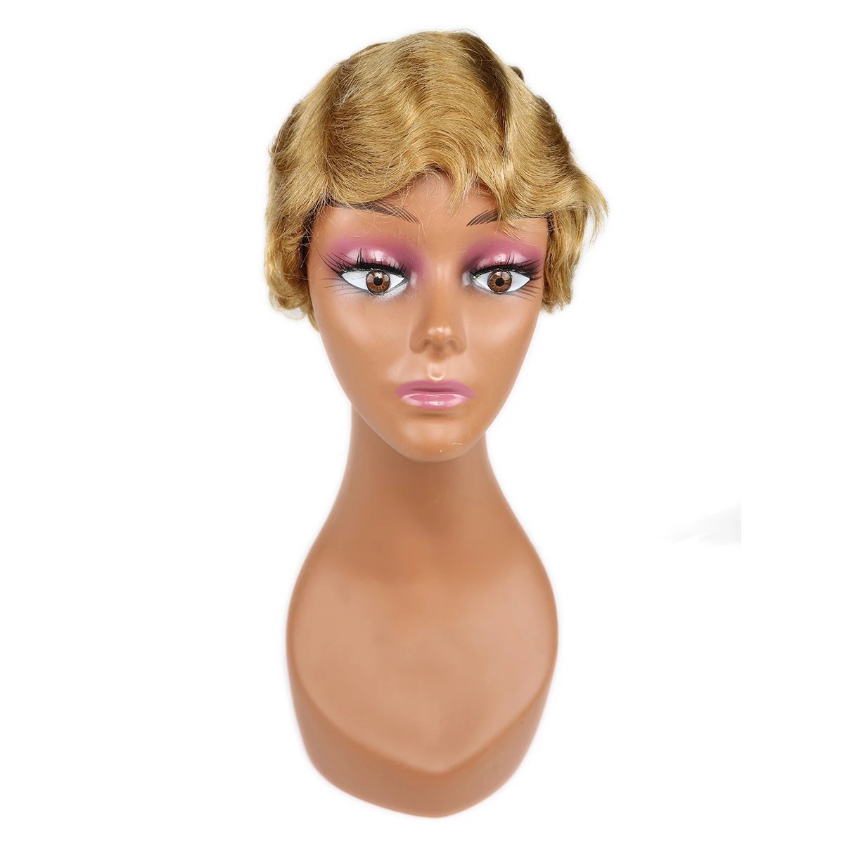 Human Hair Wigs - Finger Wave Wig with Remy Brazilian Hair