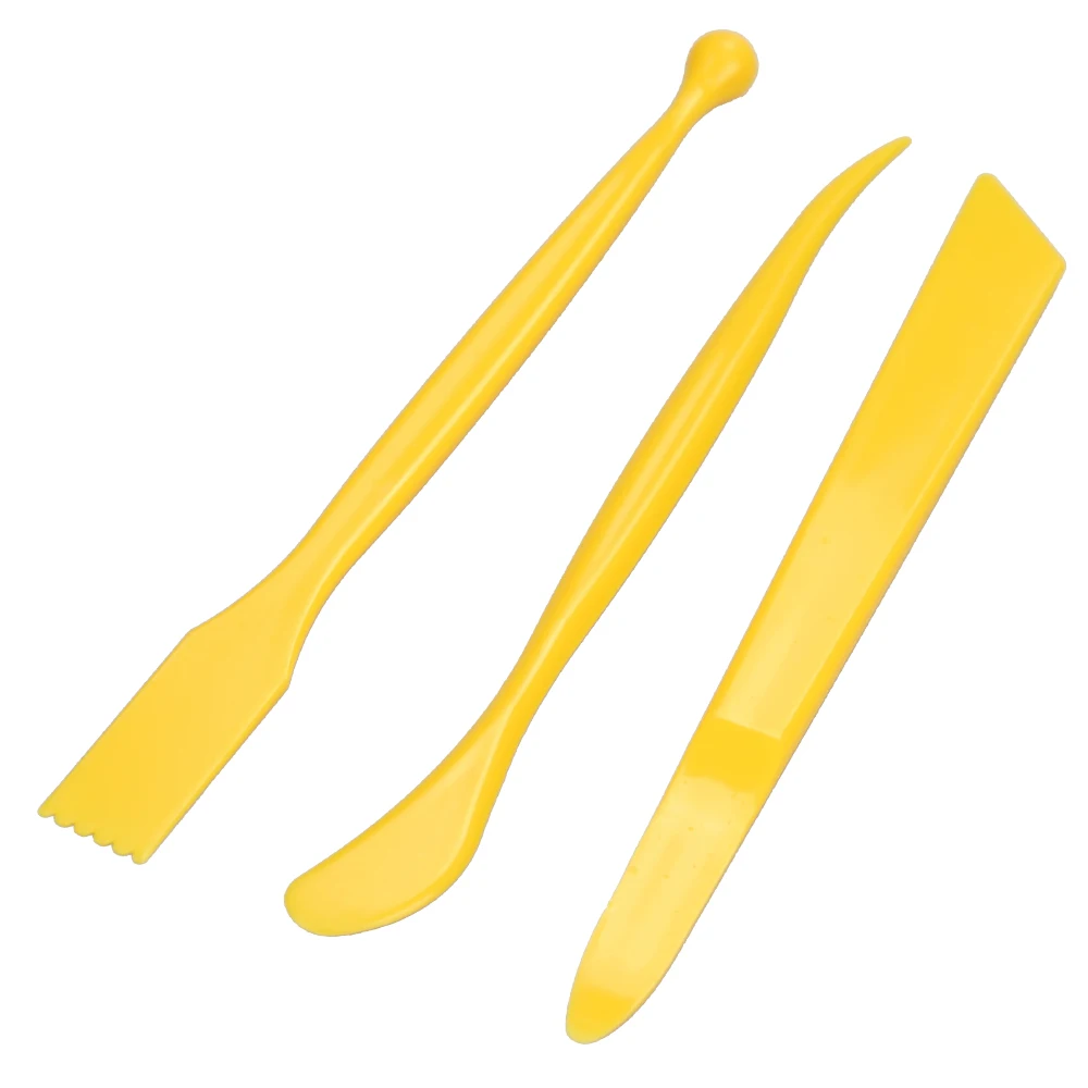 3pcs Set Plastic Crafts Clay Modeling Tool For Diy Polymer Clay Shaping ...