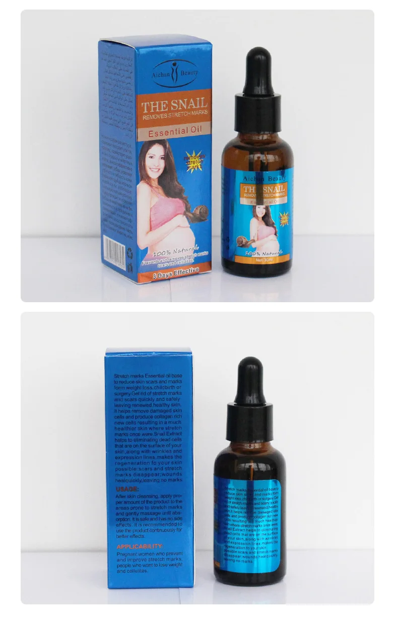 Aichun Beauty Natural Snail Extract Skin Care Oil for Stretch Marks