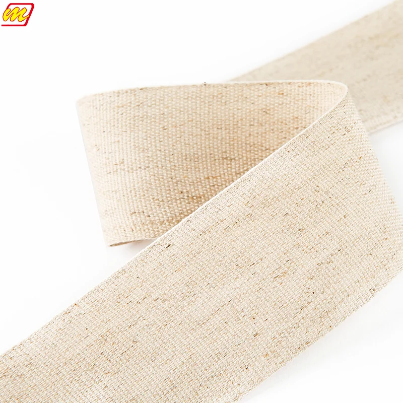 2.5cm And 5cm Width Linen Cotton Material Natural Ribbon - Buy Natural ...