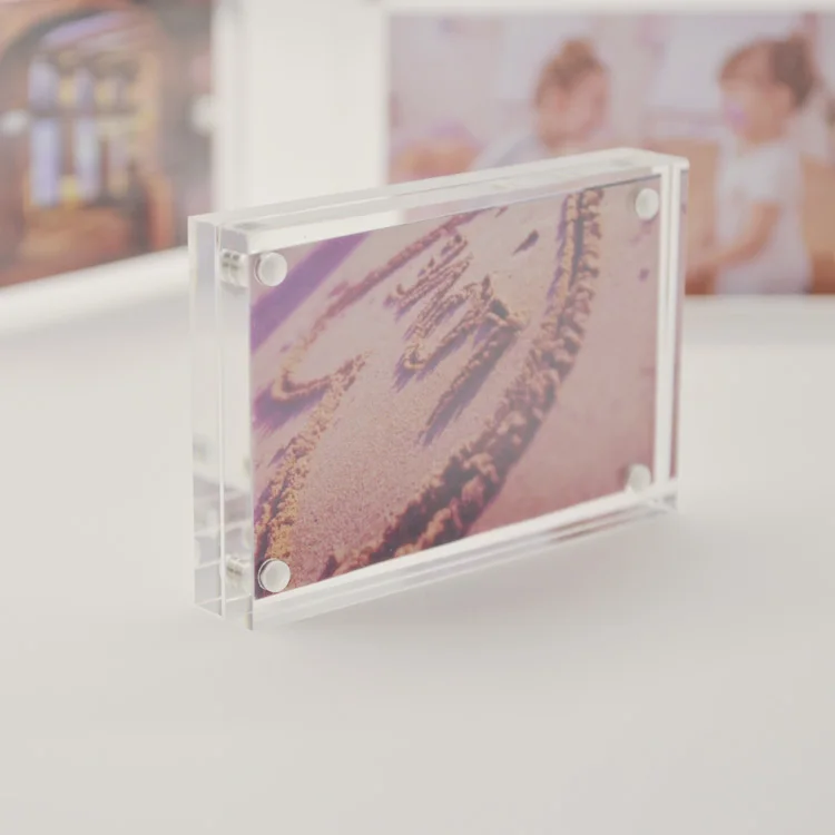 Modern Design Magnetic Acrylic Frame,Acrylic Magnetic Photo Block ...