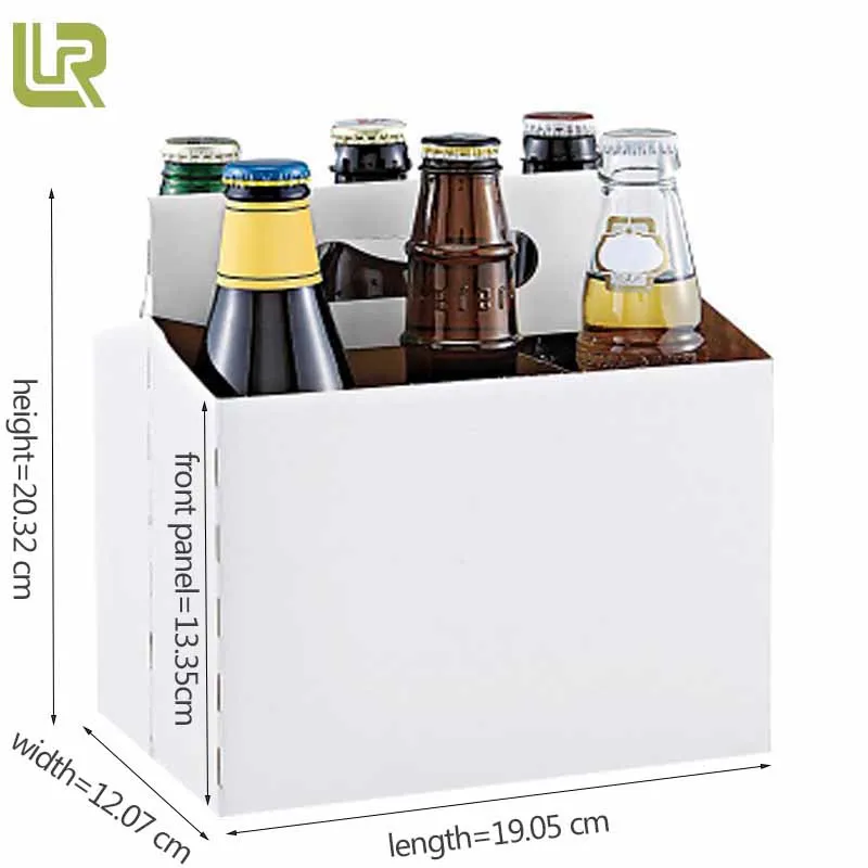 Eco-friendly Strong 12 Oz Beer Carrier Holder 6 Pack Cardboard In Kraft ...