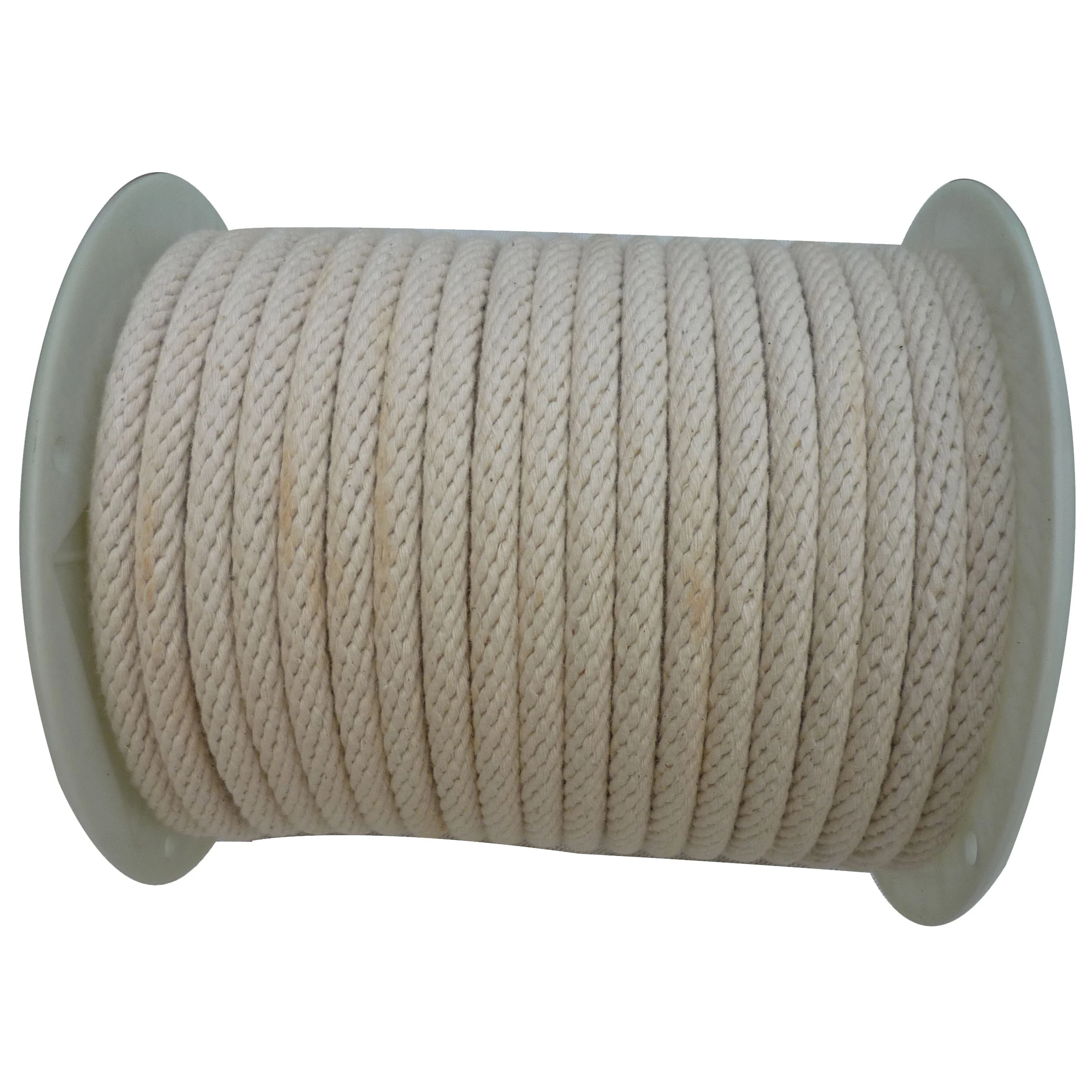 High Quality Soft 8mm 8 Strands Natural Color Braided Cotton Rope - Buy ...