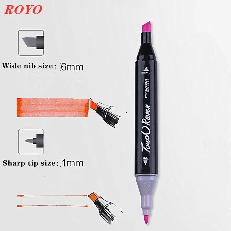 T2-30 Colors Oil Based Dual Tip Permanent Paint Marker Pen Set, Non ...