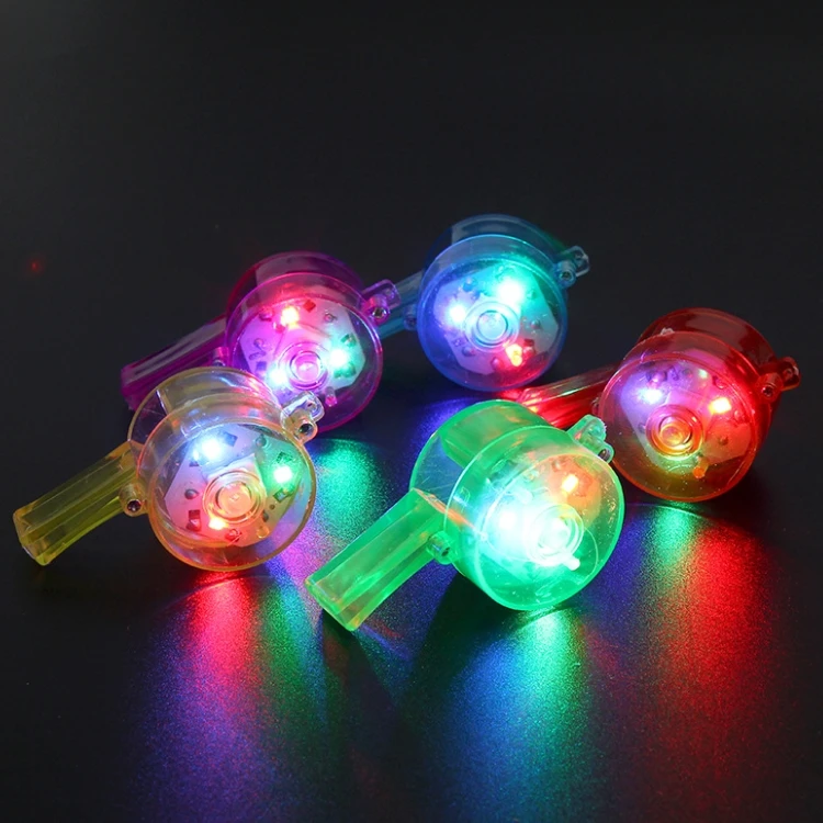 Factory Price Round Cheer Colored Led Party Whistle Led Glow In The ...