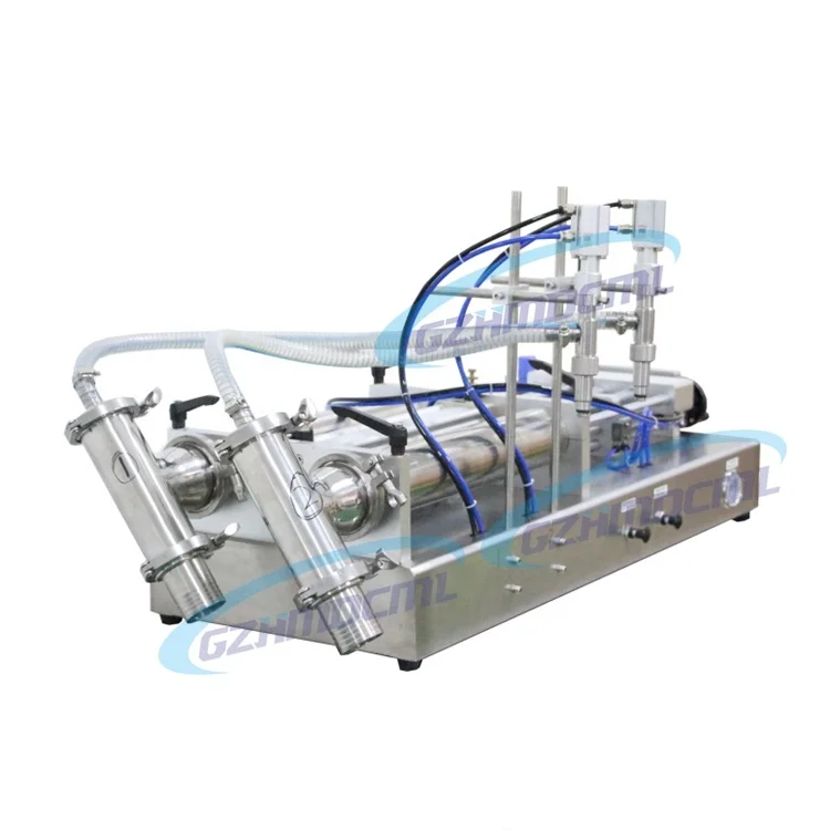 Twin Heads Semi Automatic Filling Machine/twin Heads Piston Filler/twin ...
