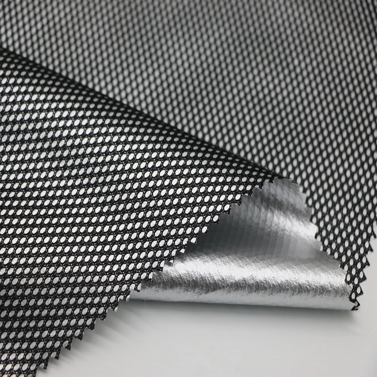 Silver TPU Coated Polyester Mesh Lining Fabric for Outdoor