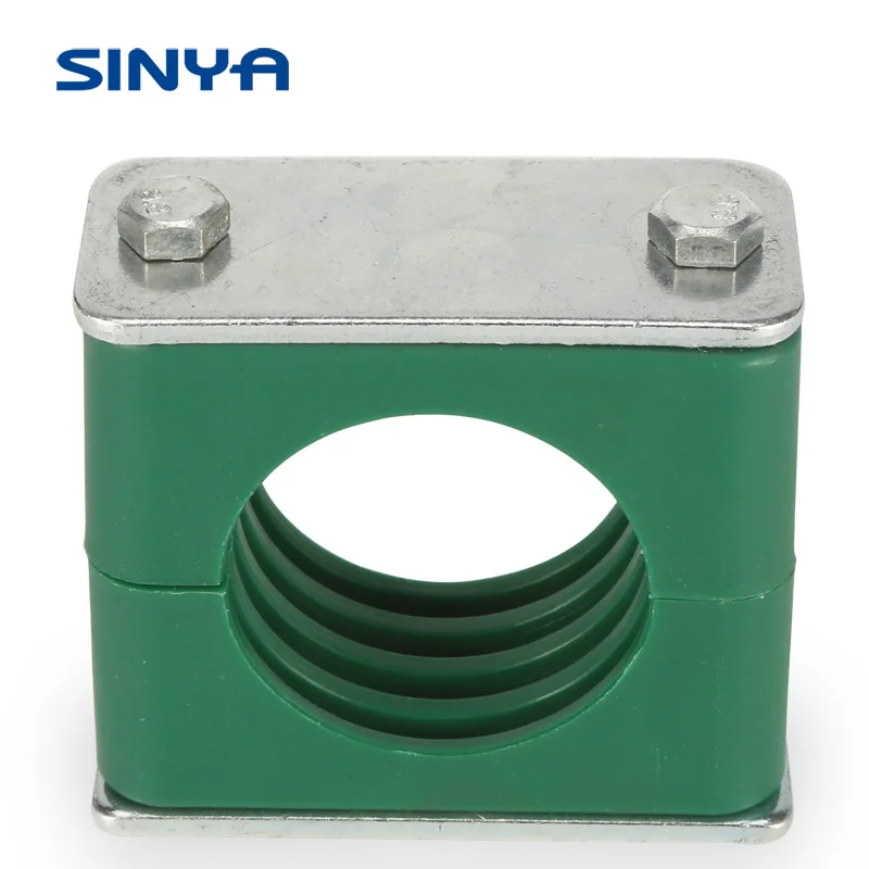 Green Plastic and Aluminum Tube Clamps - Stauff Standard