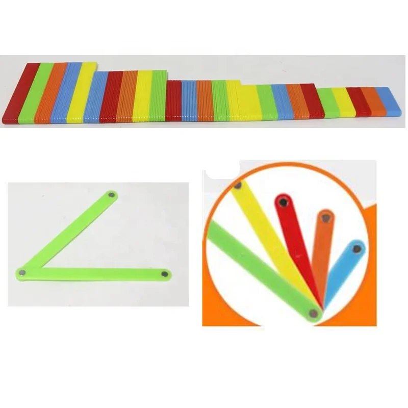 Kids Geometry Toys Colorful Plastic Geo Sticks With Magnet - Buy Math ...