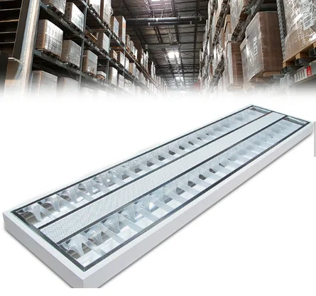 Modern Office 60x60 Louver Recessed Troffer LED Light Fixture