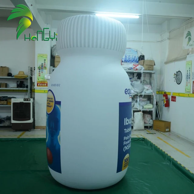 Large Inflatable Pill Bottle - Customizable Medicine Container