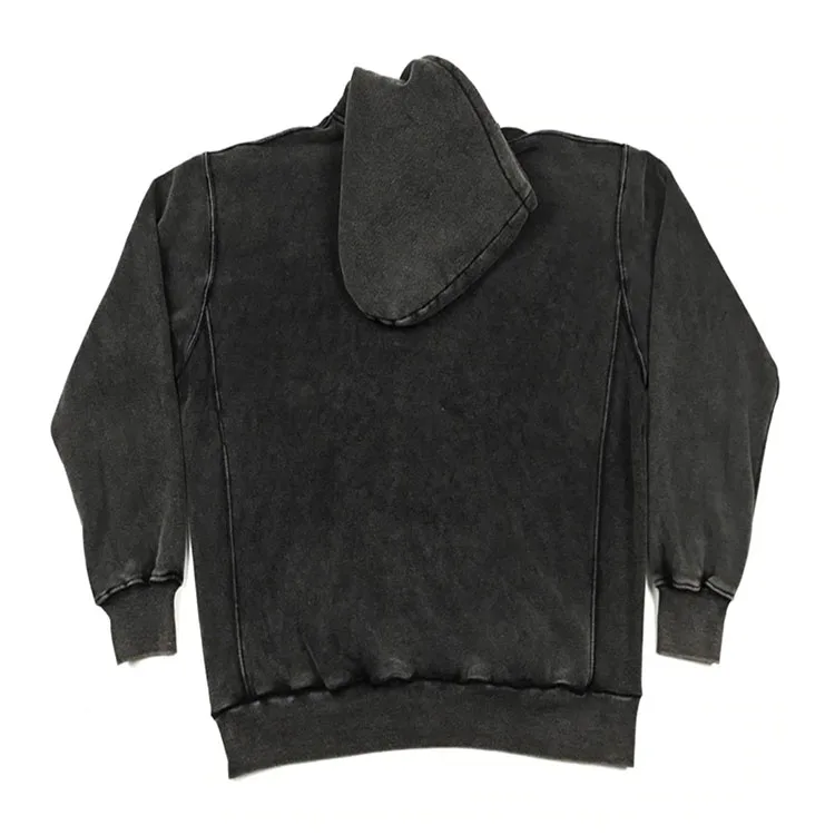 Shop Custom Men's Distressed Washed Hoody - Vintage Acid Wash