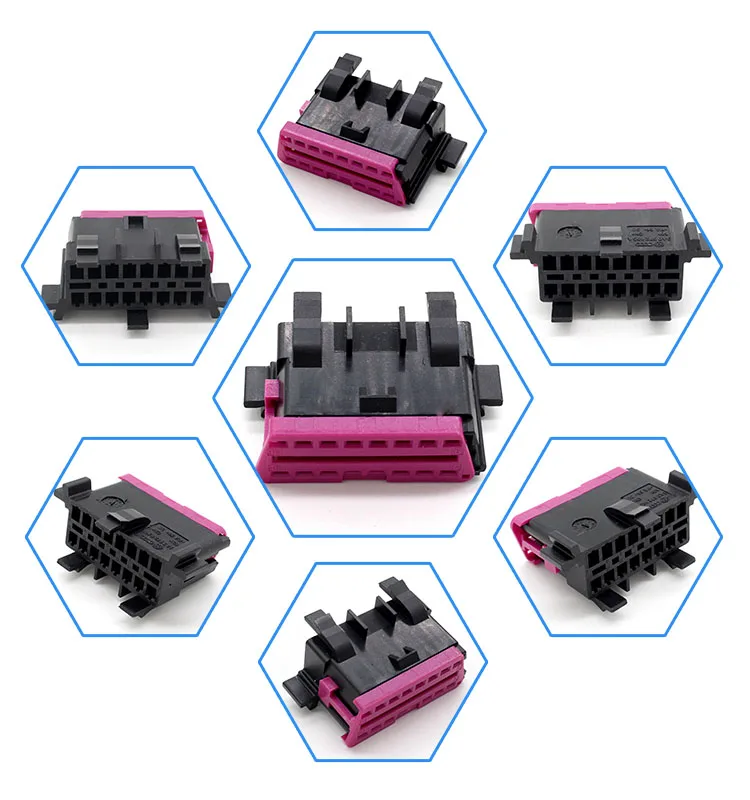 3A0972695 OBD-2 Port 1.8 mm 16 Pin Female Connector For AUDI VW Skoda, View 16 Pin Connector ...