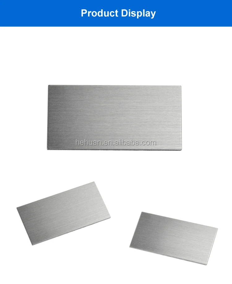 Silver Anodized Aluminum Business Card Blanks Laser Engraving Metal ...