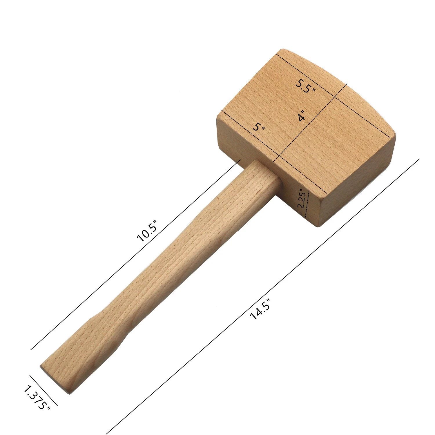 Wood Hand Tool Wood Hammer Wooden Mallet Ice Hammer & Mash Garlic ...